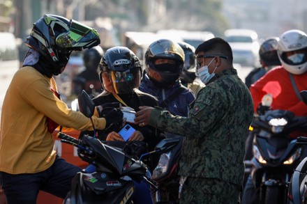 Motorcycle Riders Present Their Identification Cards Editorial Stock ...
