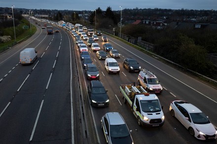 Traffic Builds On A102 Greenwich South Editorial Stock Photo - Stock ...