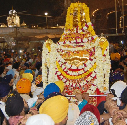 Sikh Devotees Palki Sahib Which Carries Editorial Stock Photo - Stock ...