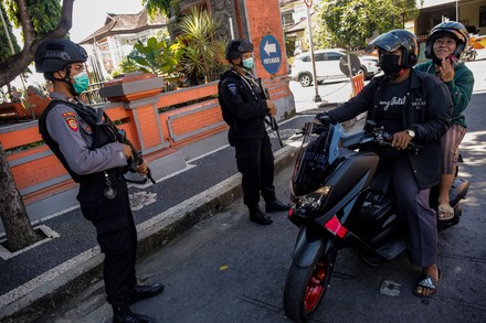 Armed Indonesian National Police Guards Gate Editorial Stock Photo ...