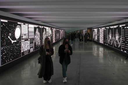 People Visit Contemporary Art Exhibition Machine Editorial Stock Photo ...