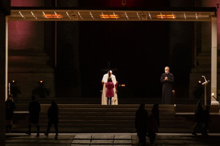 Pope Francis Receives Crucifix Child During Editorial Stock Photo ...