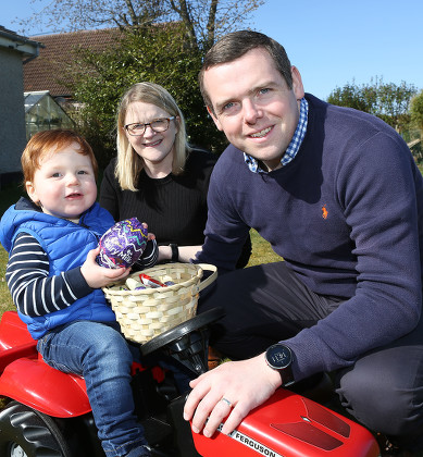 Douglas Ross and family celebrate Easter, Glasgow, UK - 03 Apr 2021 ...