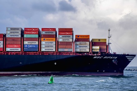 Msc Rifaya Arrives Port Rotterdam Netherlands Editorial Stock Photo ...