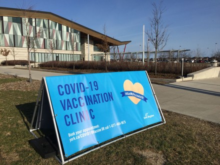 Covid19 Vaccination Centre Sign Outside Aaniin Editorial Stock Photo ...