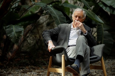 Spanish Writter Eduardo Mendoza Poses During Editorial Stock Photo ...