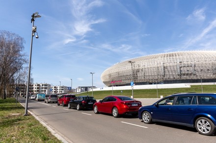 Cars Wait Queue Pcr Coronavirus Drive Editorial Stock Photo - Stock ...