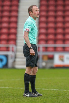 Referee David Rock During First Half Editorial Stock Photo - Stock ...