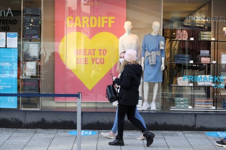 Non-essential shops open, Cardiff, Wales - 12 Apr 2021 Stock Pictures ...