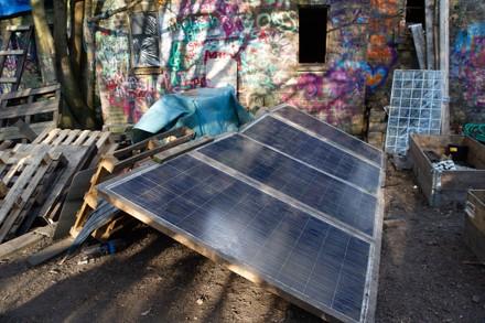 Solar Panels Camp Smash Hs2 Sign Editorial Stock Photo - Stock Image ...