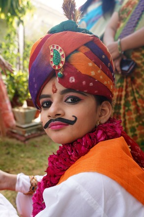 Indian People Dressed Isar Gangaur Performs Editorial Stock Photo ...