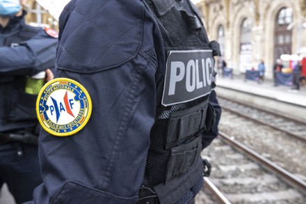 Police Aux Frontieres Paf Gare De Editorial Stock Photo - Stock Image ...