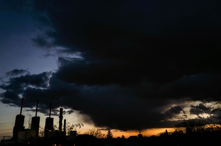 View Dark Clouds Over Towers Lichterfelde Editorial Stock Photo - Stock ...