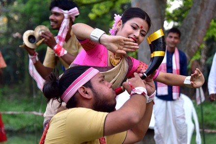 Rongali Bihu Festival In Assam, Nagaon, India - 14 Apr 2021 Stock ...