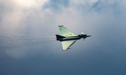 Typhoon Flying Over Raf Coningsby Lincolnshire Editorial Stock Photo ...