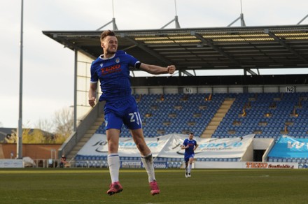 Colchesters Ryan Clampin Celebrates His Goal Editorial Stock Photo ...