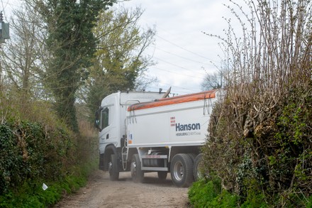 Hanson Trucks Using Single Track Country Editorial Stock Photo - Stock ...