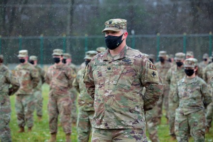 Us Army Officers Stand Attention During Editorial Stock Photo - Stock ...