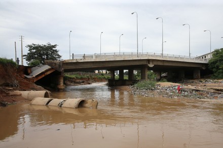 Section Bridge Collapsed Due Heavy Rain Editorial Stock Photo - Stock ...