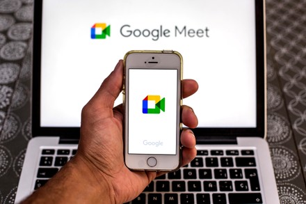 This Photo Illustration Google Meet App Editorial Stock Photo - Stock ...