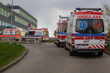 Due Pandemic Long Lines Ambulances Near Editorial Stock Photo - Stock ...