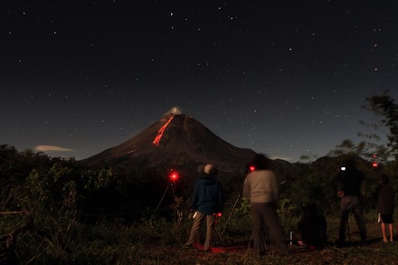 Lava Flows Down Crater Mount Merapi Editorial Stock Photo - Stock Image ...