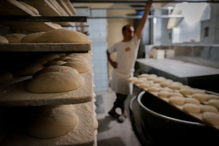 Kosovar Baker Prepares Pitalka Bread Southern Editorial Stock Photo ...