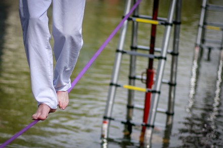 Artists Representing Different Workers Funambulism Tightrope Editorial ...