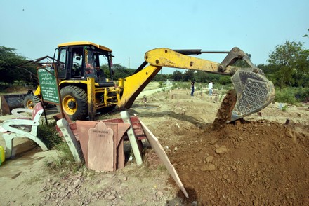 Jcb Machine Used Digging More Graves Editorial Stock Photo - Stock ...