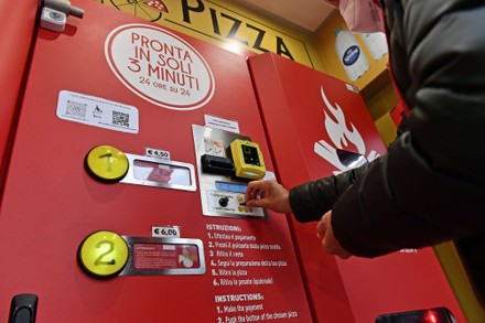 Payment Pizza Automatic Pizzeria Express Pizzas Editorial Stock Photo ...