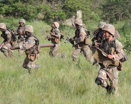 Jungle warfare training, SANDF field camp, Port St Johns, South Africa ...