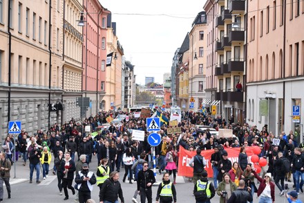 Protesters Frihet Sverige Freedom Sweden March Editorial Stock Photo ...