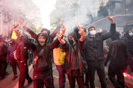 Labour Day demonstrations, Paris, France - 01 May 2021 Stock Pictures ...
