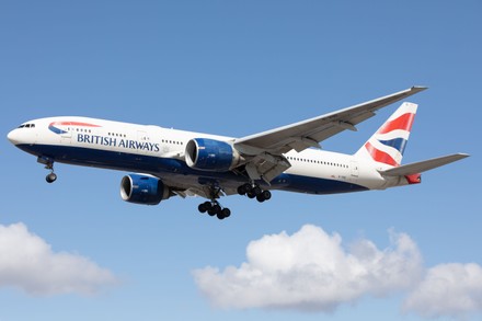 British Airways Boeing 777 Landing London Editorial Stock Photo - Stock ...