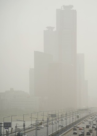 Yellow Dust Storm Covers Yeodo Financial Editorial Stock Photo - Stock ...