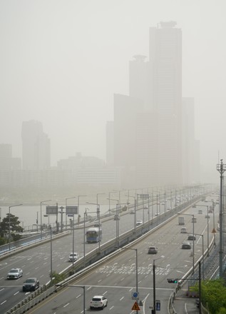 Yellow Dust Storm Covers Yeodo Financial Editorial Stock Photo - Stock ...
