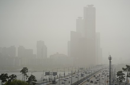 YELLOW DUST STORM COVERS YEODO FINANCIAL Editorial Stock Photo - Stock ...