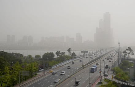 Yellow Dust Storm Covers Yeodo Financial Editorial Stock Photo - Stock ...