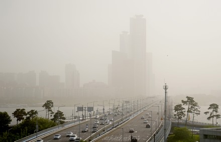 Yellow Dust Storm Covers Yeodo Financial Editorial Stock Photo - Stock ...
