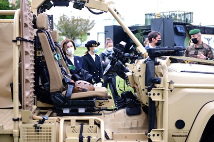 French Defence Minister visits Satory military camp, Versailles, France ...