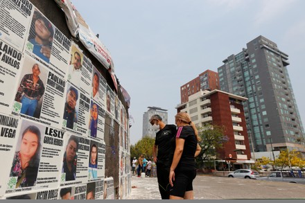 Couple Observes Mural Information On Missing Editorial Stock Photo ...