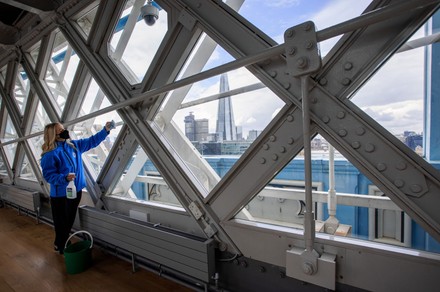 Welcome Host Cleans Windows Looking Out Editorial Stock Photo - Stock ...