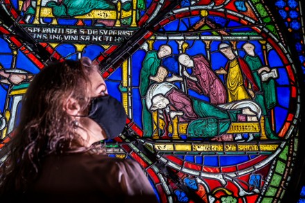 Entire 800yearold Stained Glass Miracle Window Editorial Stock Photo ...