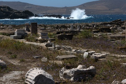 Part Archaeological Site Island Delos Seen Editorial Stock Photo - Stock Image | Shutterstock