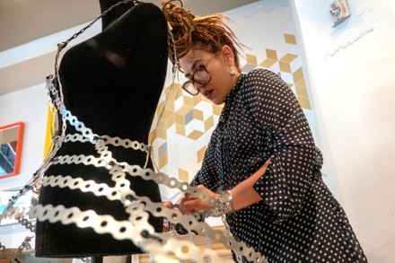 Cuban Designer Celia Ledon Works On Editorial Stock Photo - Stock Image ...