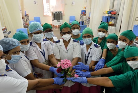Frontline Workers Nurses Celebrate International Nurses Editorial Stock ...