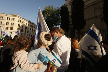 Demonstration Promoted By Jewish Community Rome Editorial Stock Photo ...