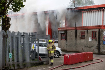 Fire at Biffa Recycling Centre, Cardiff, Wales, UK - 13 May 2021 Stock ...