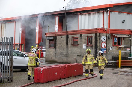 Fire Fighters Scene On Hadfield Road Editorial Stock Photo - Stock ...