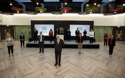 Welsh Government Cabinet, Cardiff, Wales, UK - 13 May 2021 Stock ...